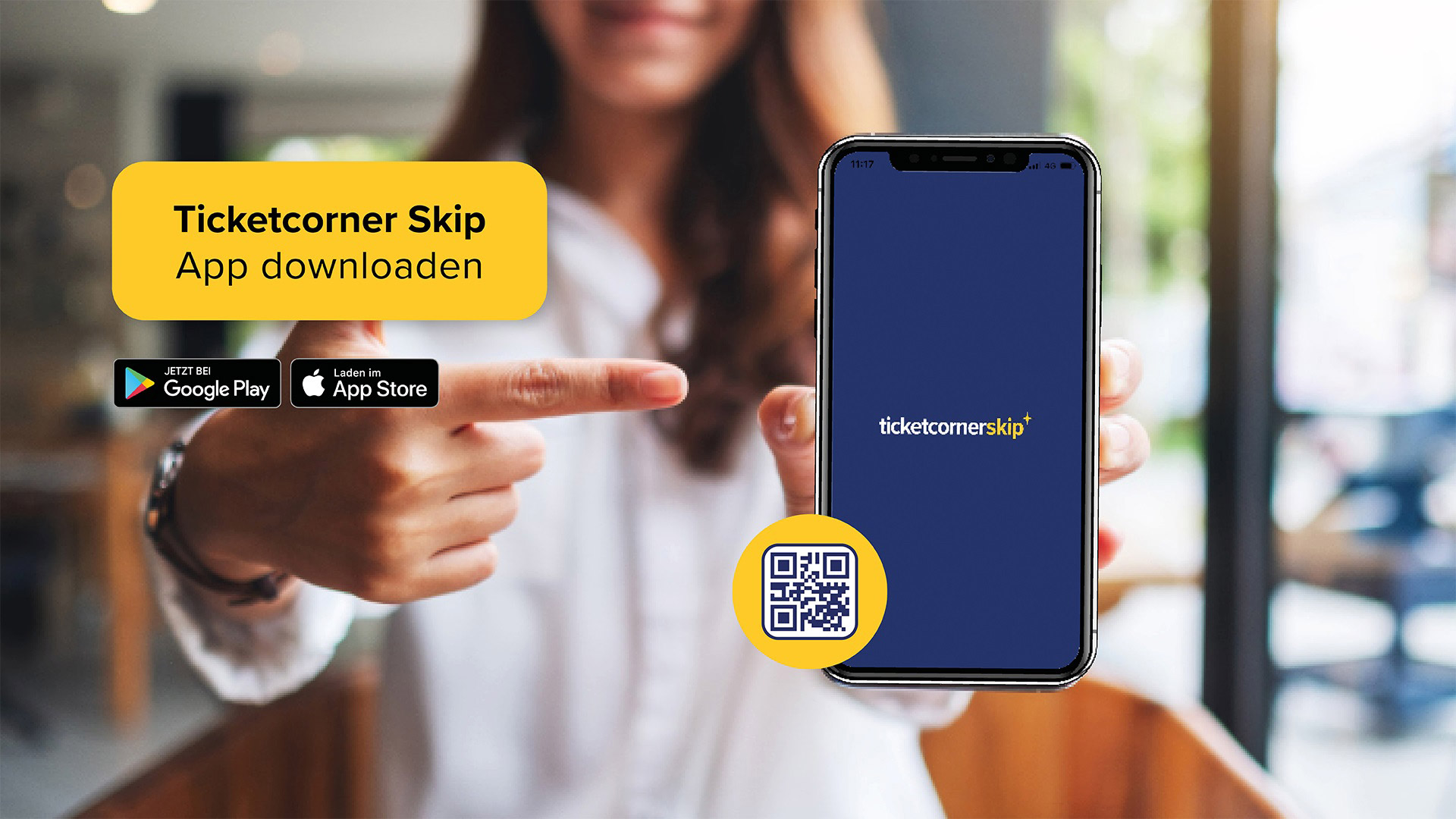Ticketcorner Skip | QR-Code scannen - Ticket kaufen - eintreten